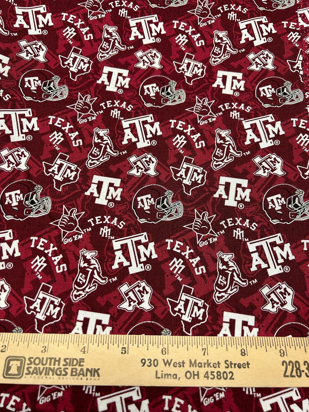 Texas A&M University TAMU Cotton Fabric Ships in 24 Hours - Etsy