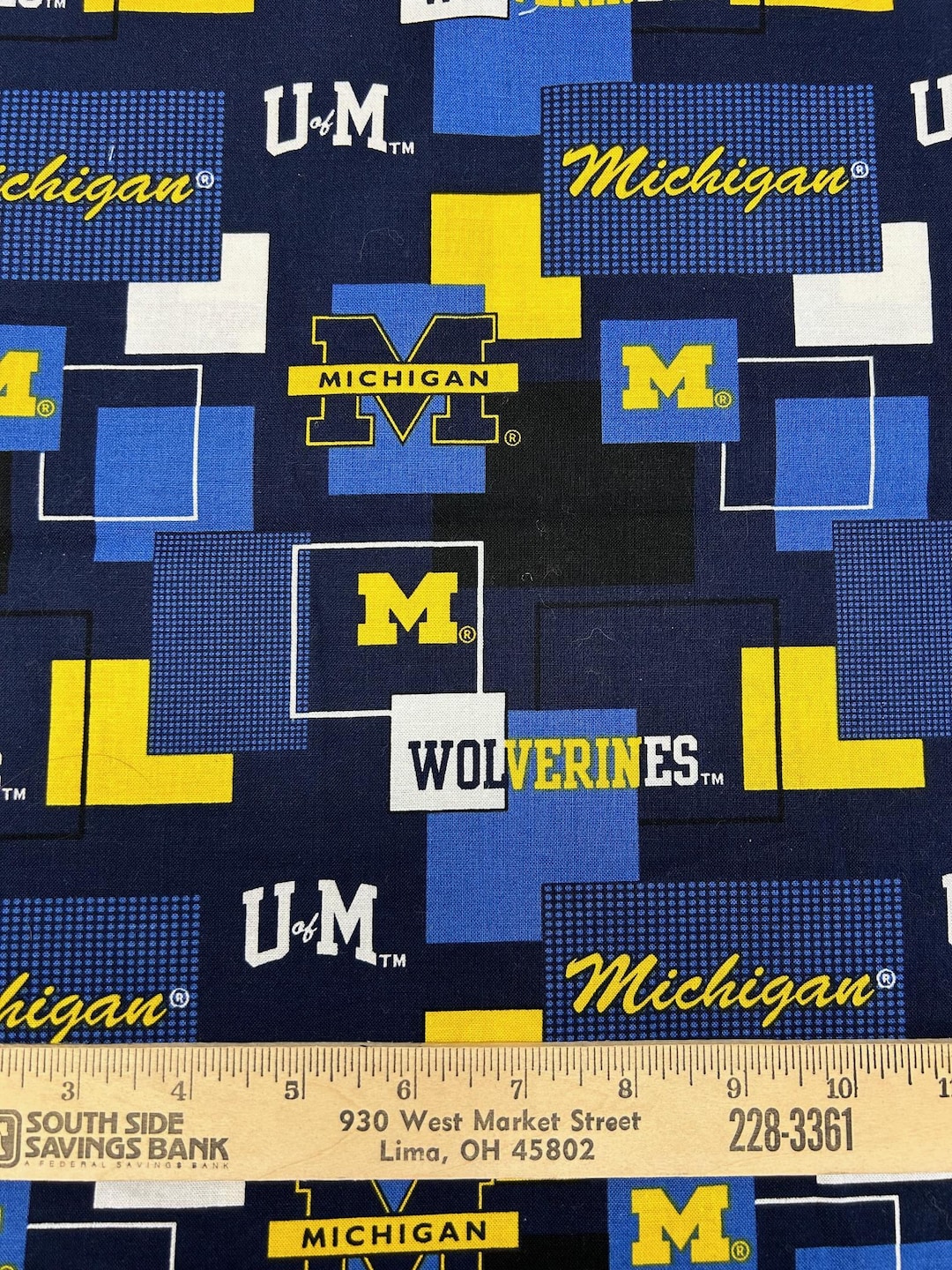 Ships in 24 Hours - Michigan Wolverines Cotton Fabric - Etsy