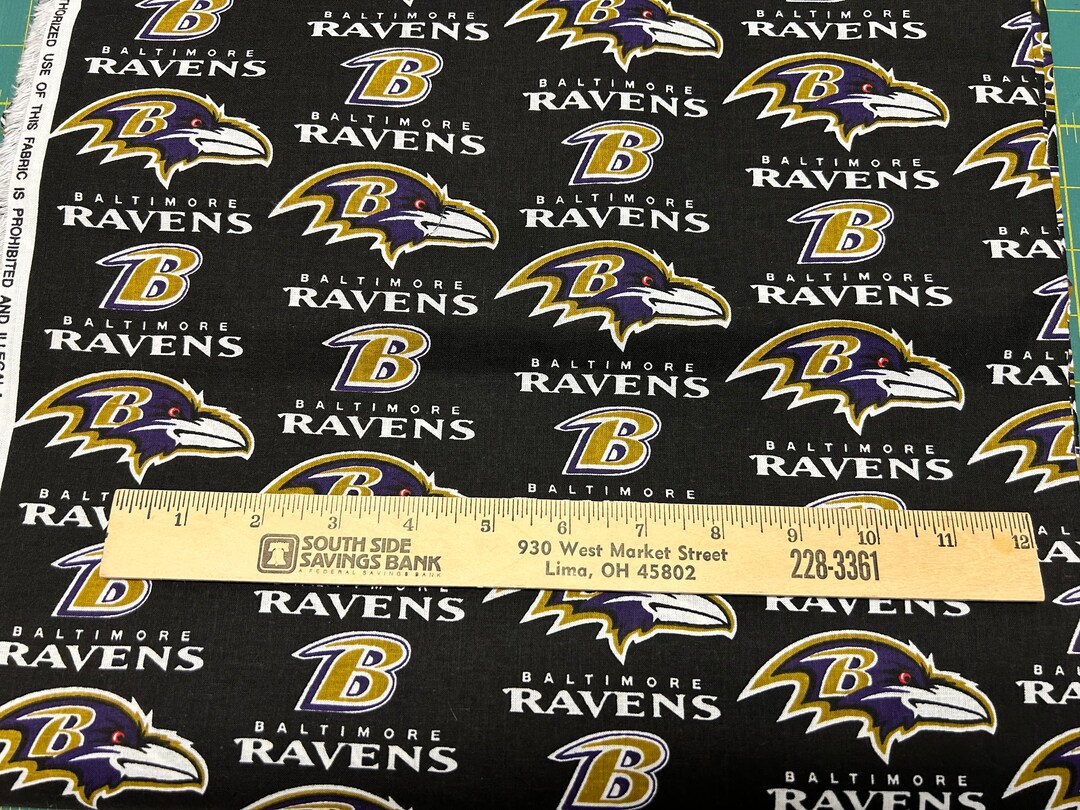 Baltimore Ravens Cotton Fabric. Ships in 1-2 Days - Etsy