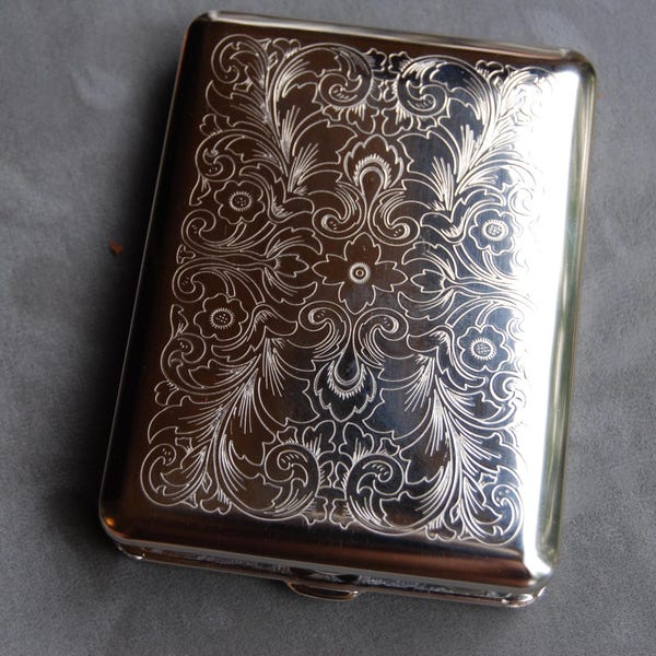 Vintage Silver Cigarettes Case - Etsy
