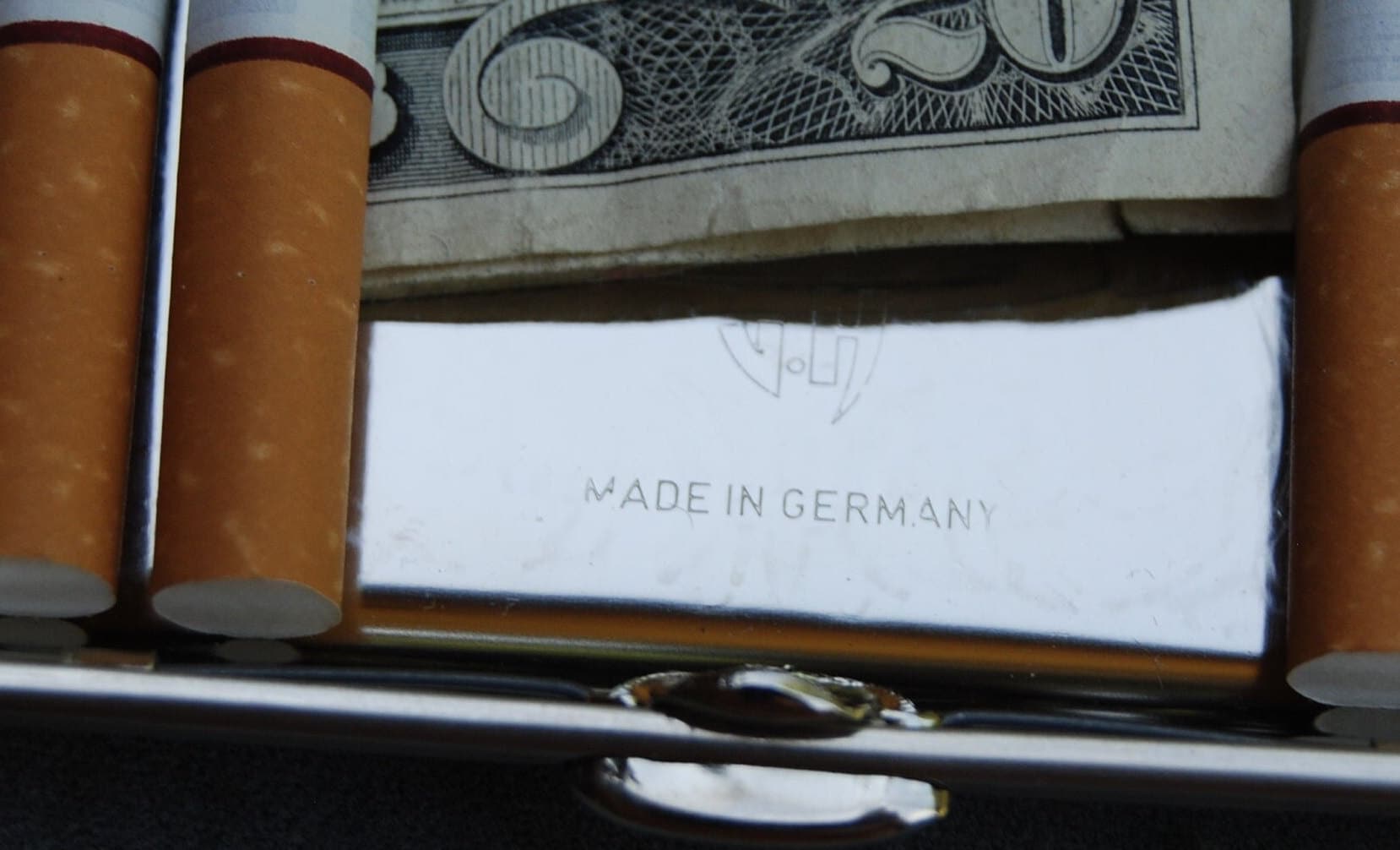 100mm German Silver Florentine Doubled Sided Cigarette/card - Etsy