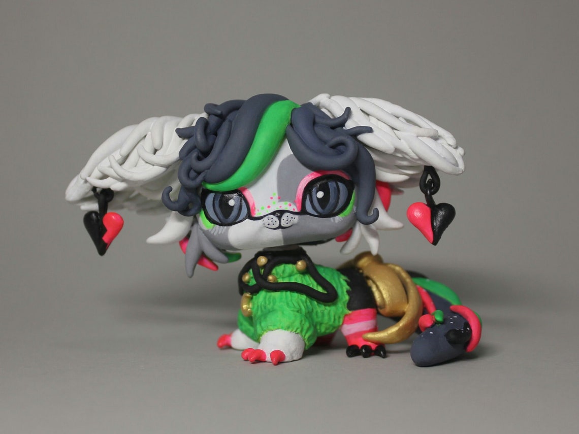 LPS Littlest Pet Shop Custom Neon Shorthair Cat - Etsy