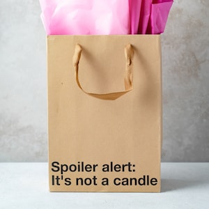 Spoiler Alert It's Not A Candle, Funny Gift Bag Gift Wrap Wrapping ...