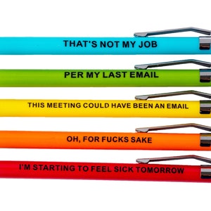 Offensive Pens, Stocking Stuffer, Funny Pen Set, Adult, Funny Pens, Gag ...