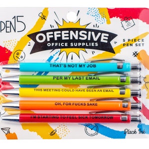 Offensive Pen Bundle Pack Funny Gag Gift Sarcastic Adult | Etsy