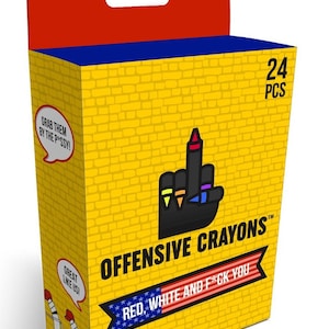 4 VALUE PACK Offensive Crayons: Funny Gag Gift, Humor, Gag Gift, Office ...