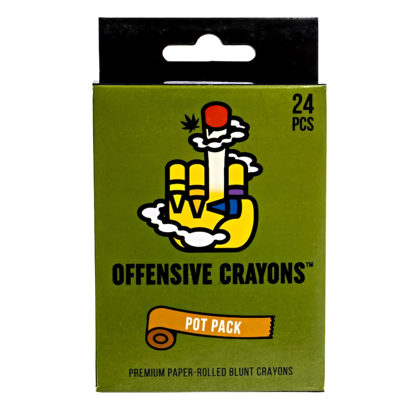 Offensive Crayons: Pot Pack, Funny Gag Gift, Sarcastic, Humor, Office ...