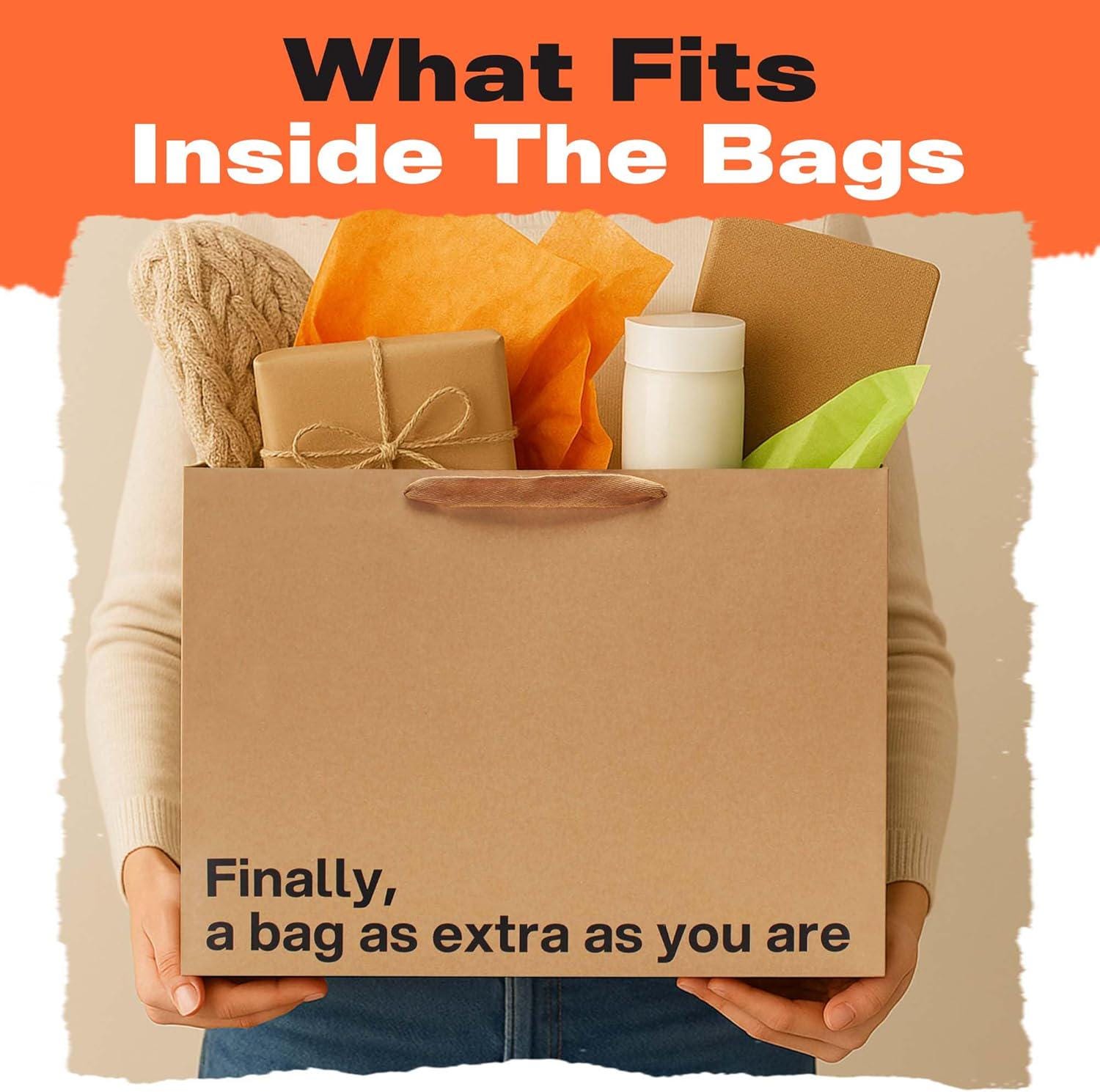 Funny Snarky Gift Bags - Set of 5 Large Kraft Paper Bags - Etsy