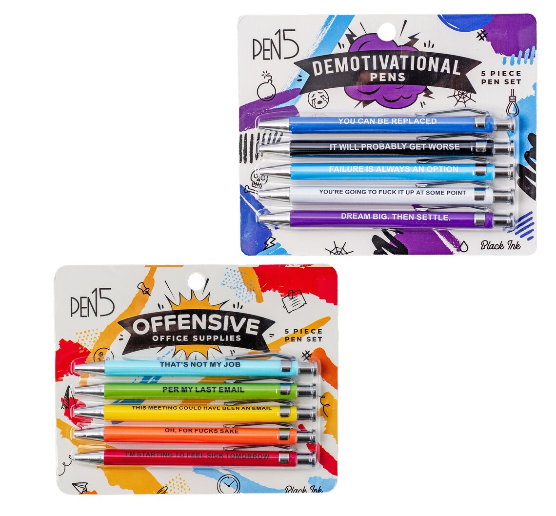 Offensive Pen Bundle Pack Funny Gag Gift Sarcastic Adult | Etsy