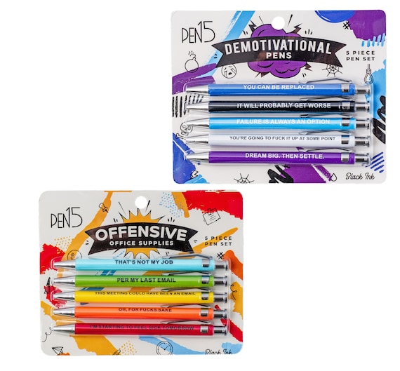 Offensive Pen Bundle Pack Funny Gag Gift Sarcastic Adult - Etsy