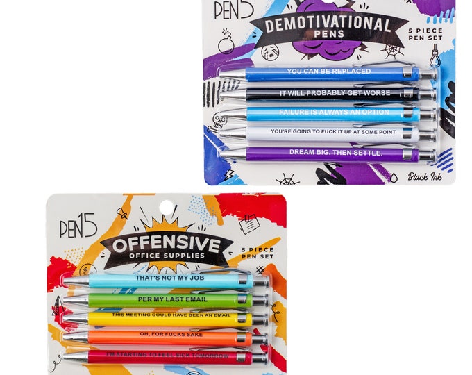 Demotivational Pens Funny Gag Gift Sarcastic Adult Fun - Etsy
