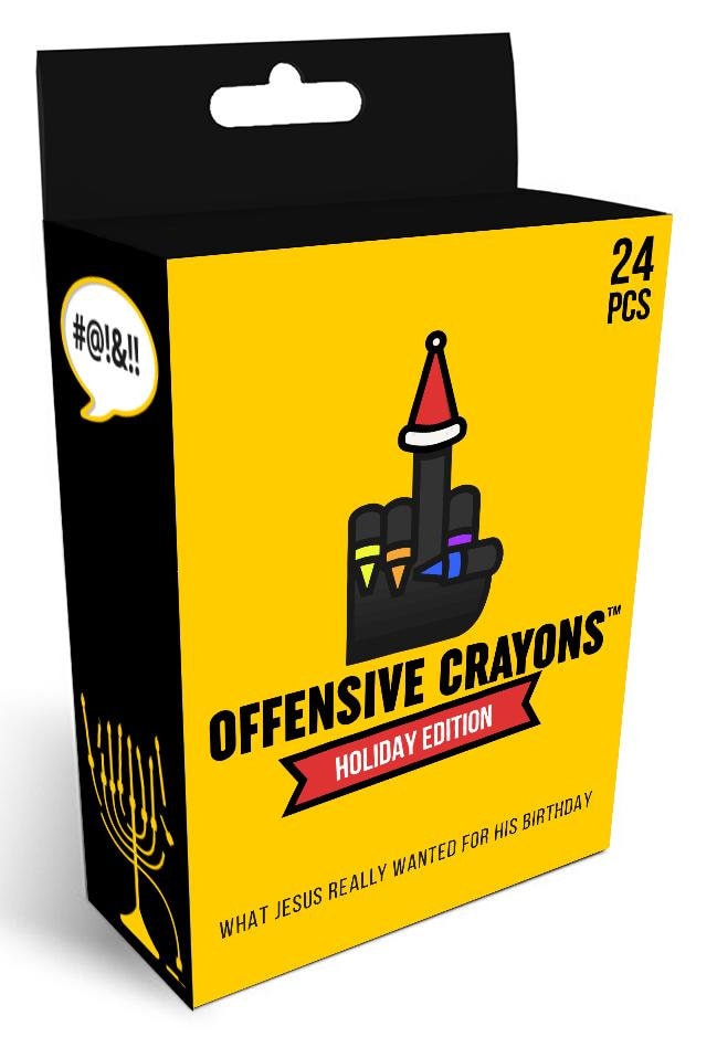 Offensive Crayons: Pot Pack, Funny Gag Gift, Sarcastic, Humor, Office Gift Christmas, Stocking ...