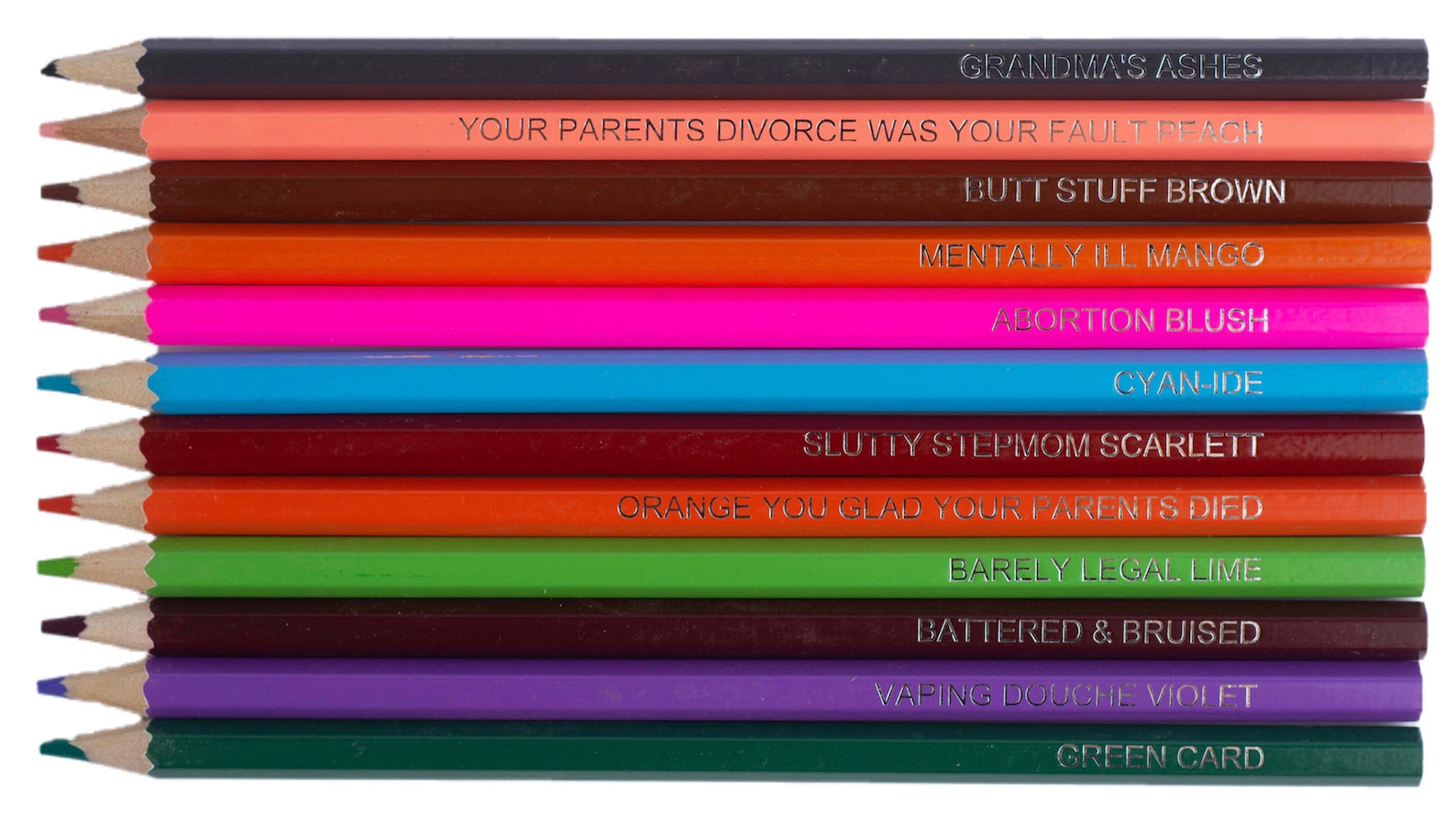 Offensive Colored Pencils, Adult Gag Gift, 48 Unique Colors - Etsy