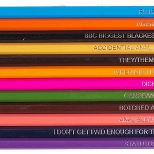 Offensive Colored Pencils, Adult Gag Gift, 48 Unique Colors - Etsy