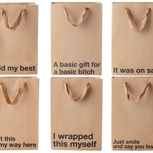 Funny Sarcastic Gift Bag, Now is A Good Time to Lower Your Expectations ...