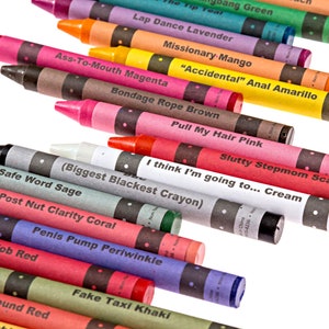 4 VALUE PACK Offensive Crayons: Funny Gag Gift, Humor, Gag Gift, Office ...