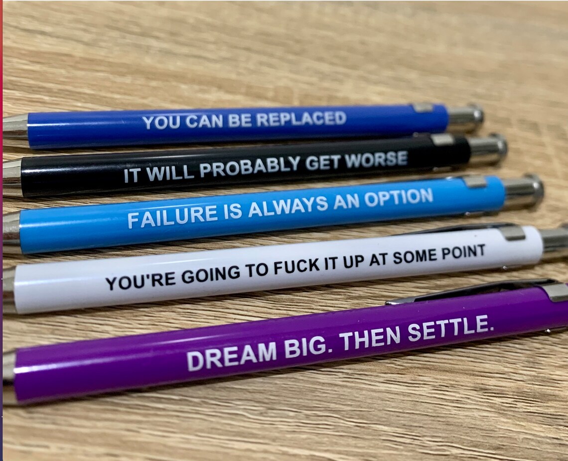 Demotivational Pens Funny Gag Gift Sarcastic Adult Fun - Etsy