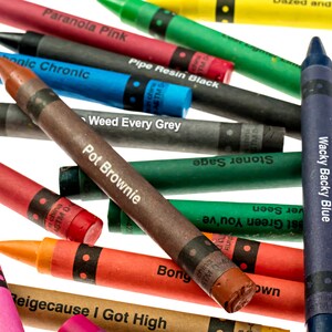 Offensive Crayons: Pot Pack, Funny Gag Gift, Sarcastic, Humor, Office ...