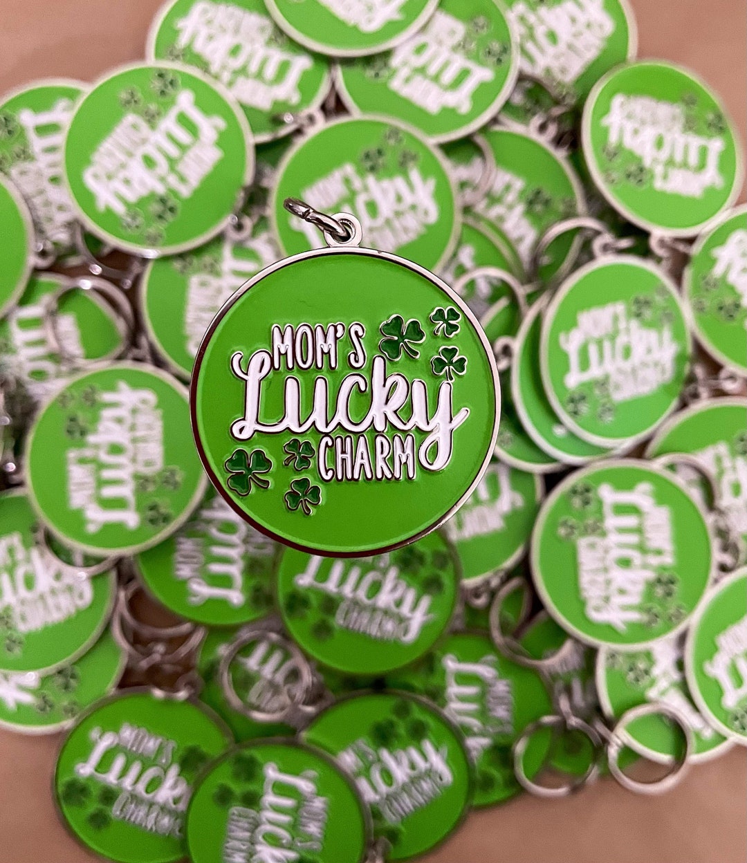Moms Lucky Charm Pet Collar Charm, St. Patricks Day Collar Charm, St ...