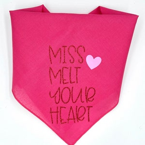 Miss Melt Your Heart Bandana, Valentines Day Bandana, Miss Melt Your ...
