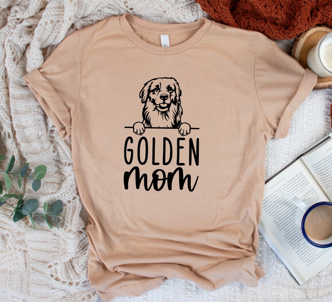Golden Mom Shirt, Golden Retriever Mom Crewneck T Shirt, Dog Mom Tee ...