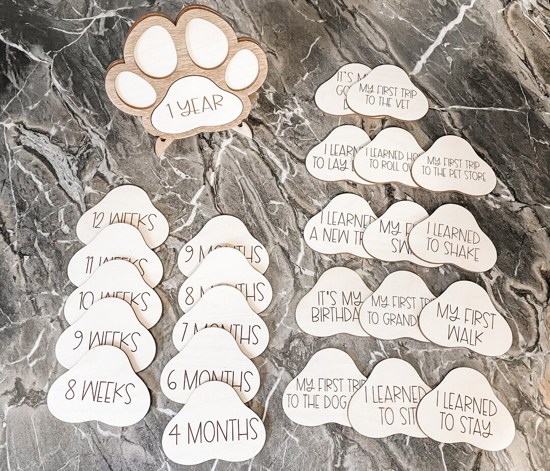 Puppy Milestone Interchangeable Sign, Puppy Milestones, Dog Milestone ...