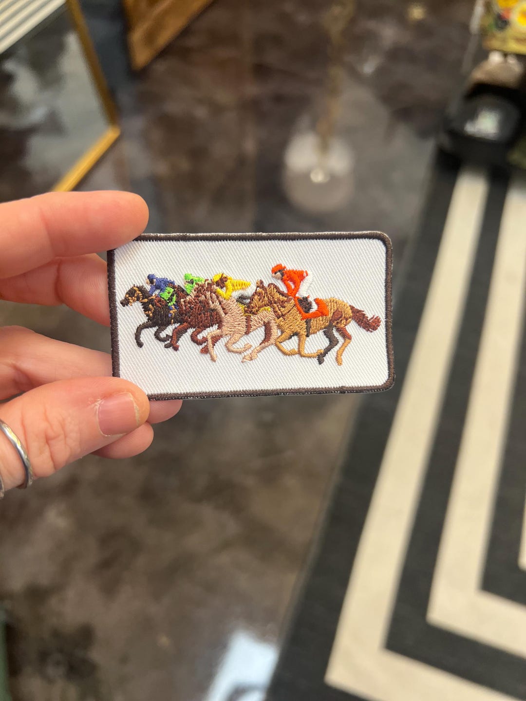 Trucker Hat Patch, Iron on Patch, Horse Racing Patch, Kentucky Derby ...