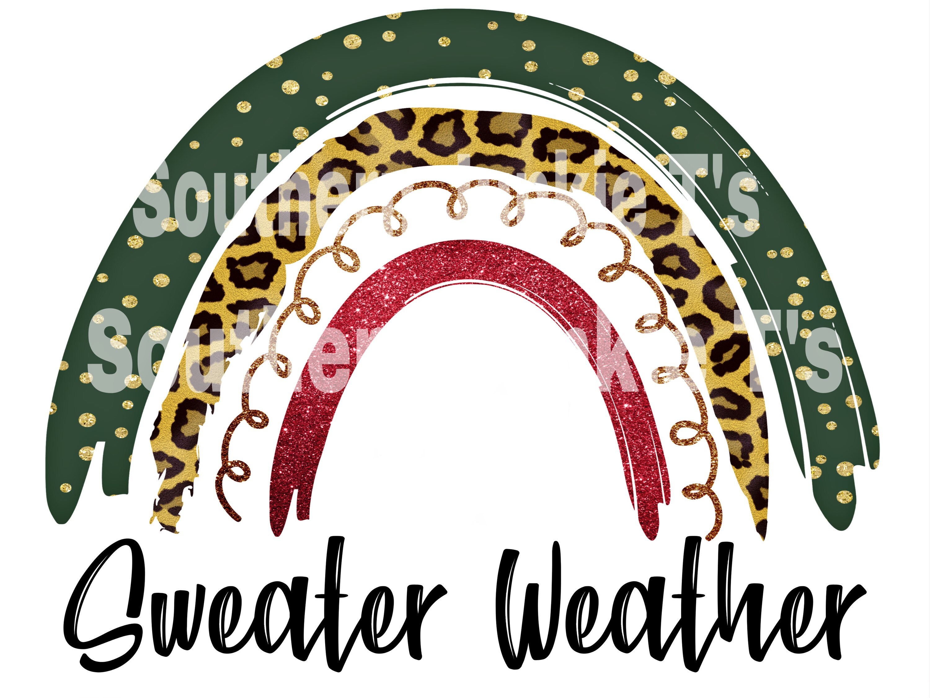 Suéter clima sublimación arco iris leopardo - Etsy España