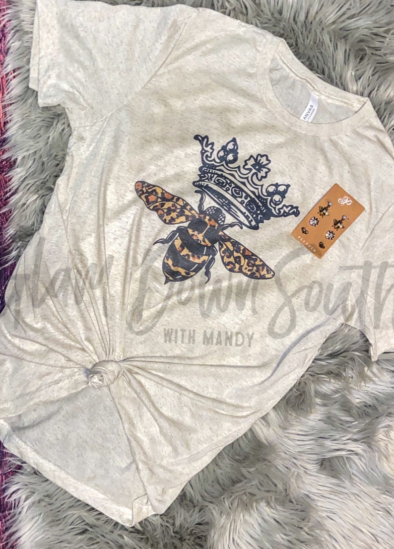 Queen Bee Tee Bee Tee Queen Leopard Bee Sublimation - Etsy