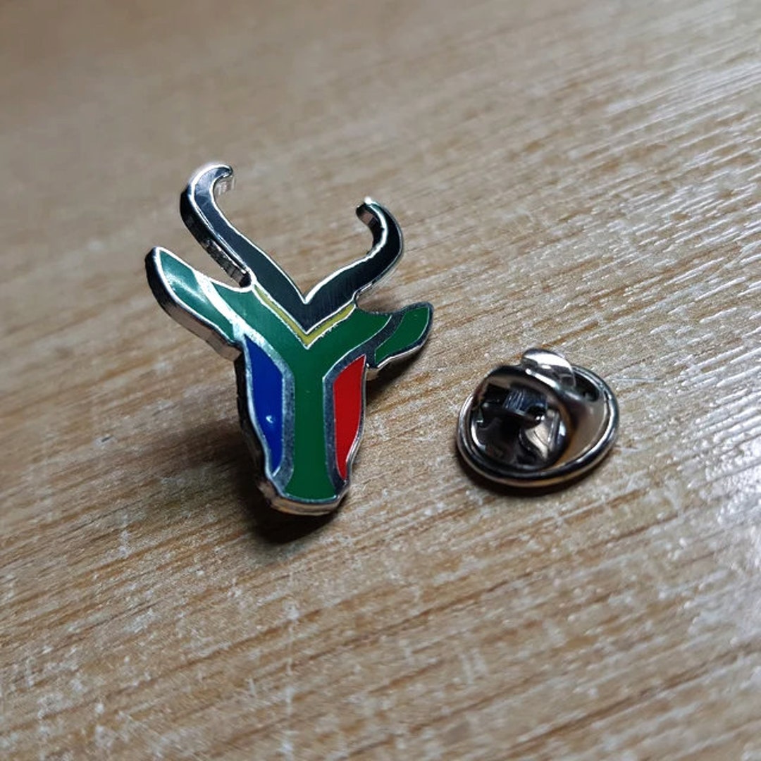 Springbok South Africa Rugby SA Animal Flag Pin Badge Jewellery Gifts ...