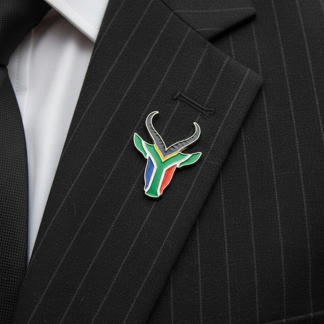 Springbok South Africa Rugby SA Animal Flag Pin Badge Jewellery Gifts ...