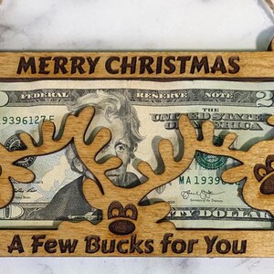 SVG Digital Download A FEW BUCKS Money Holder Christmas Card and ...