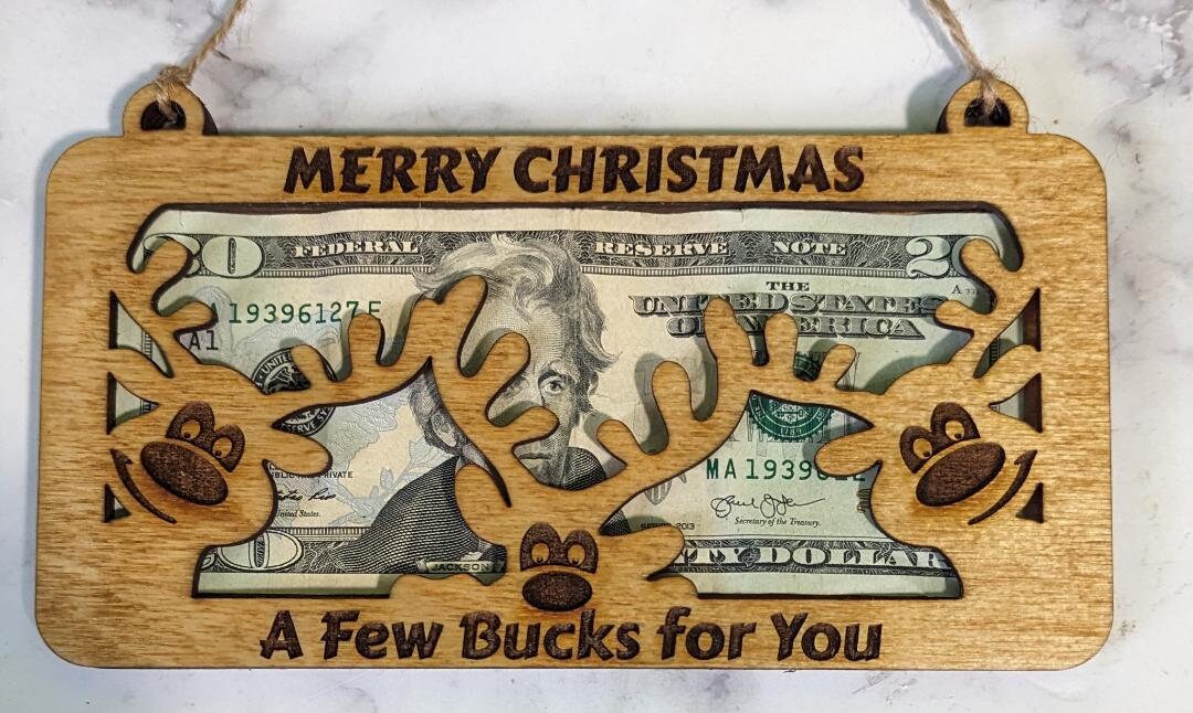 SVG Digital Download A FEW BUCKS Money Holder Christmas Card and ...