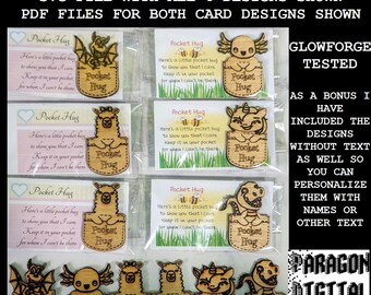 Pocket Hug Animals Laser SVG Cut File Glowforge Ready - Etsy
