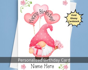 Birthday Gnome Cards Cute Birthday Card Pack Happy Birthday - Etsy