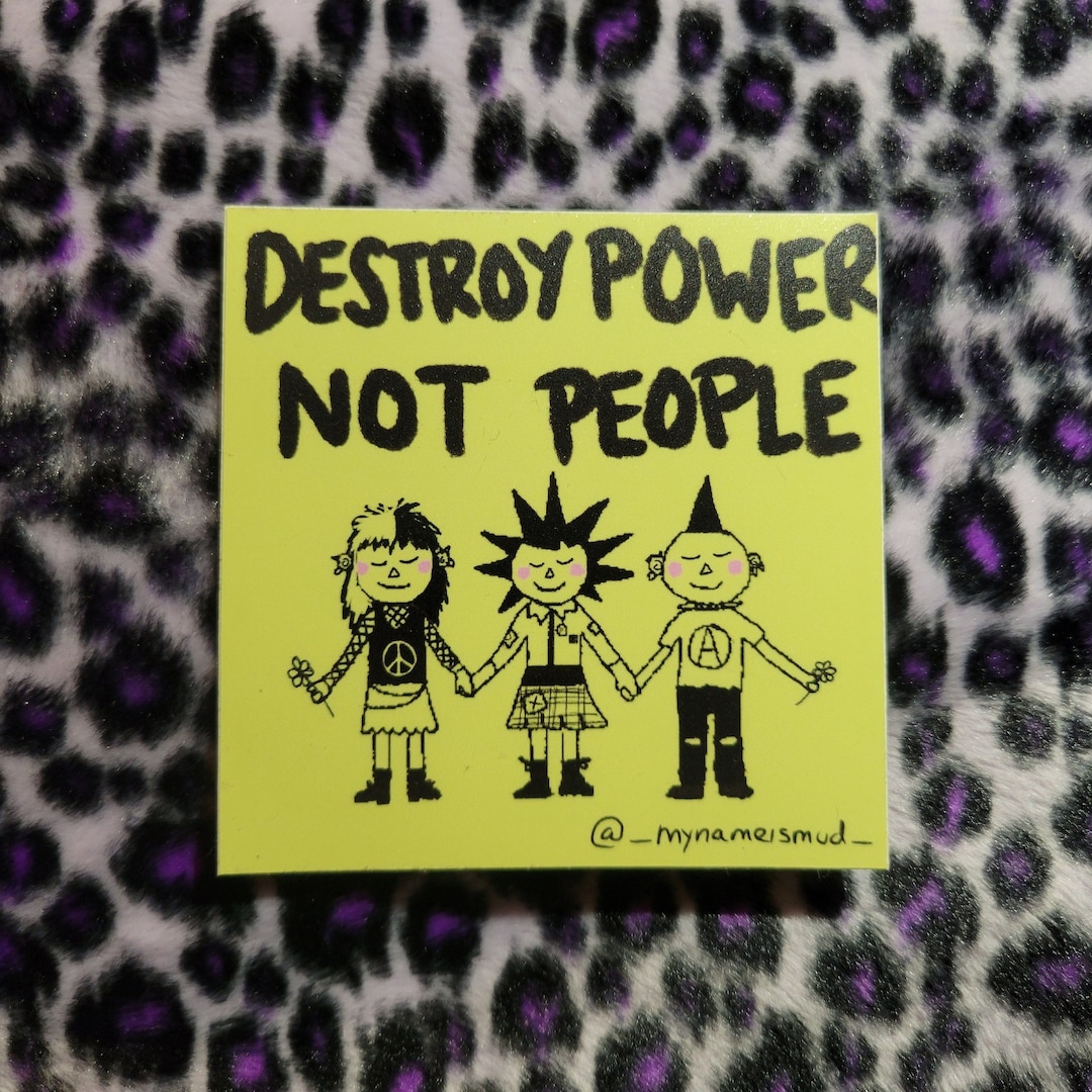 Destroy Power Not People Sticker - Etsy
