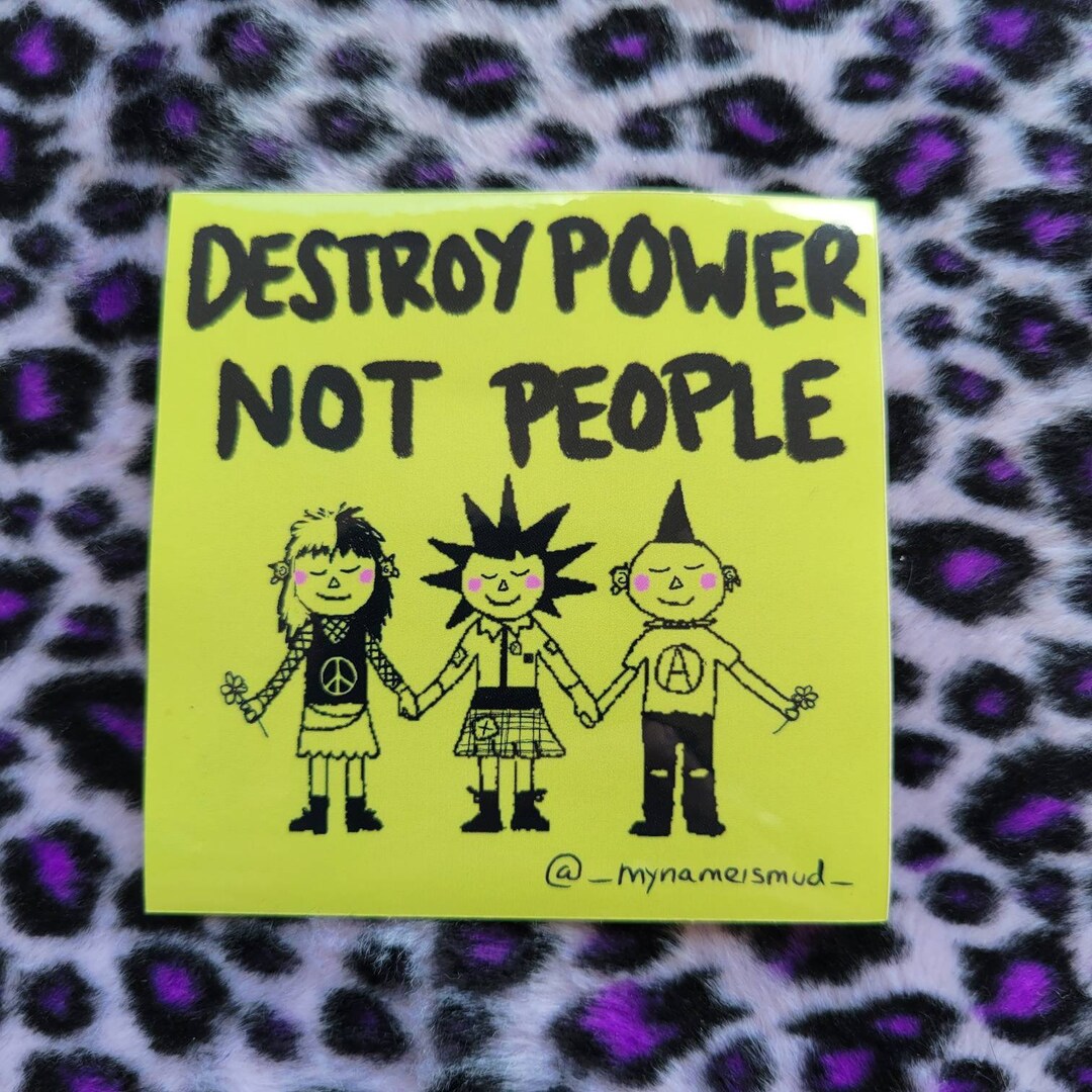 Destroy Power Not People Sticker - Etsy