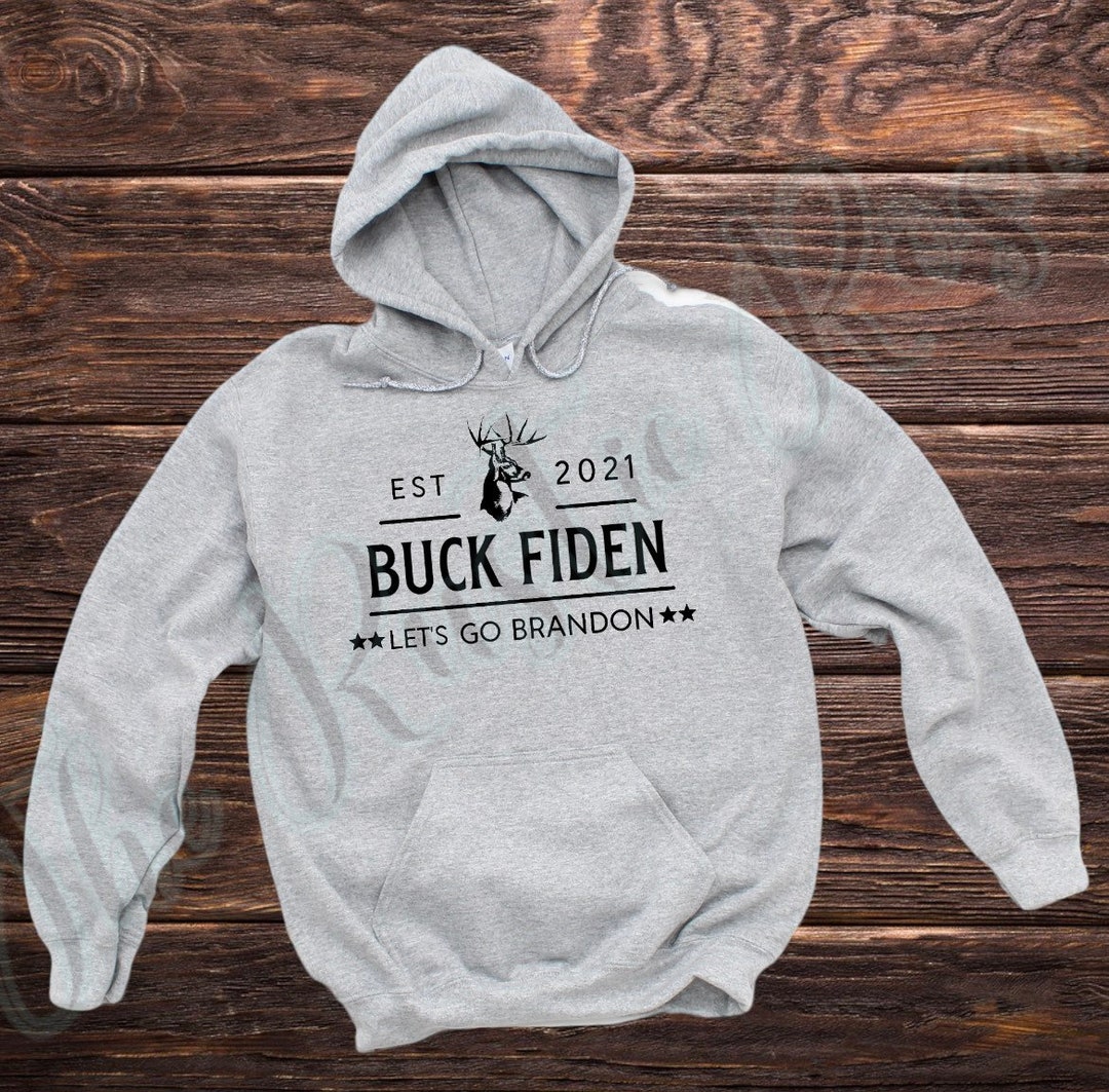 Let’s Go Brandon, Buck Fiden, FJB Gray Hoodie Pullover Sweatshirt - Etsy