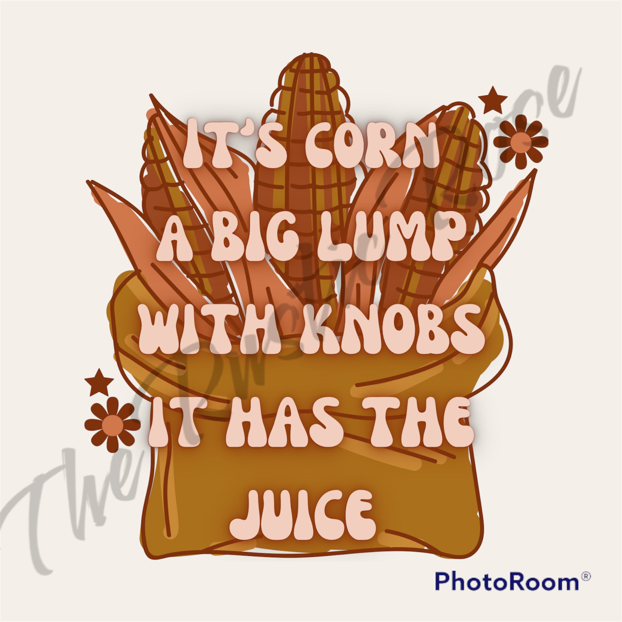 It’s Corn PNG Digital Download With Stars and Daisy’s~thanksgiving Png ...