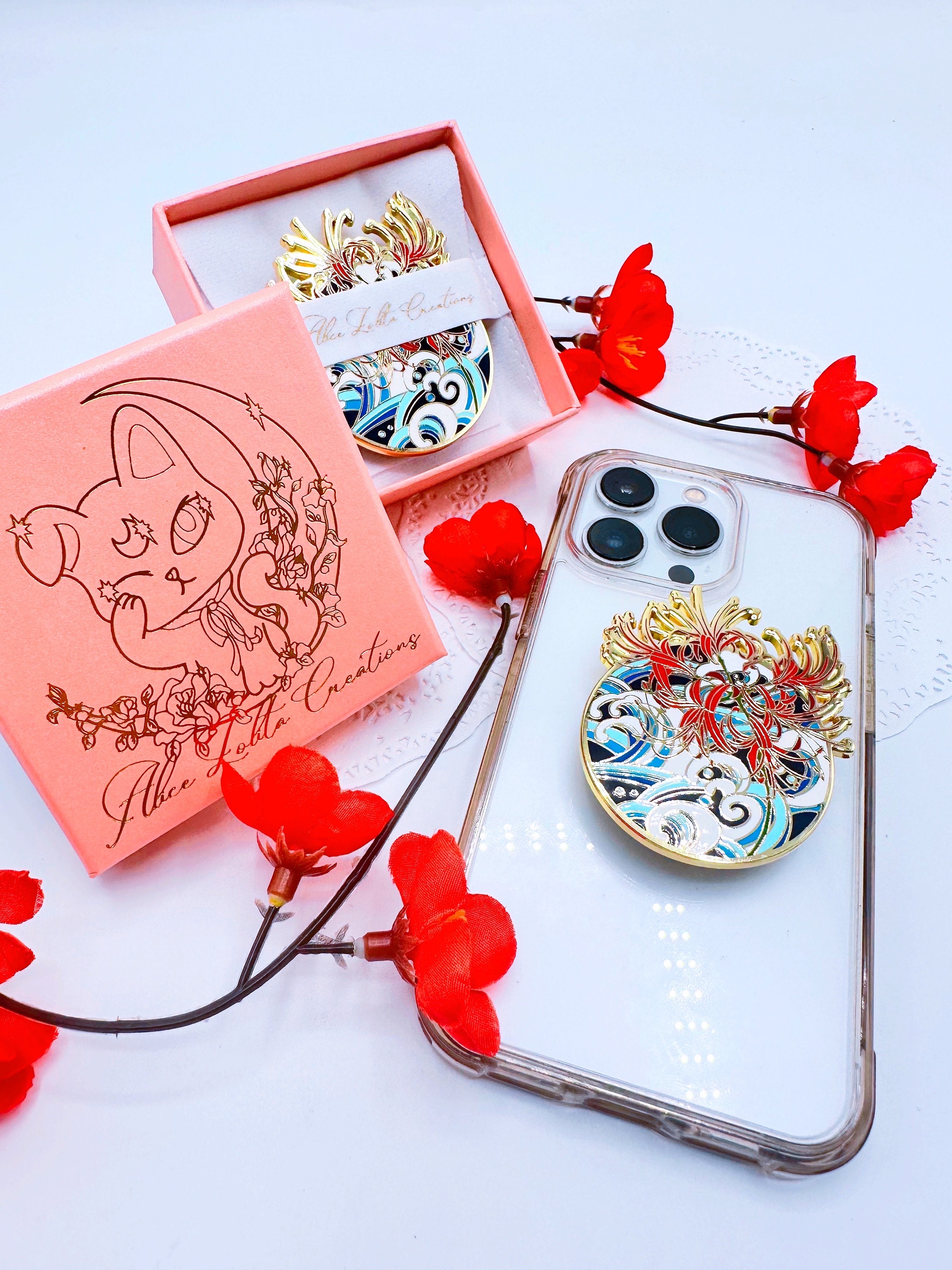 Enamel Pin Phone Holder Original Design With Traditional - Etsy