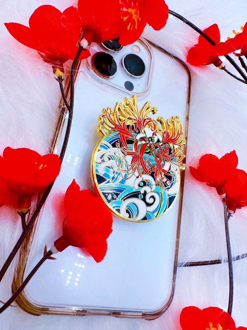 Enamel Pin Phone Holder Original Design With Traditional - Etsy