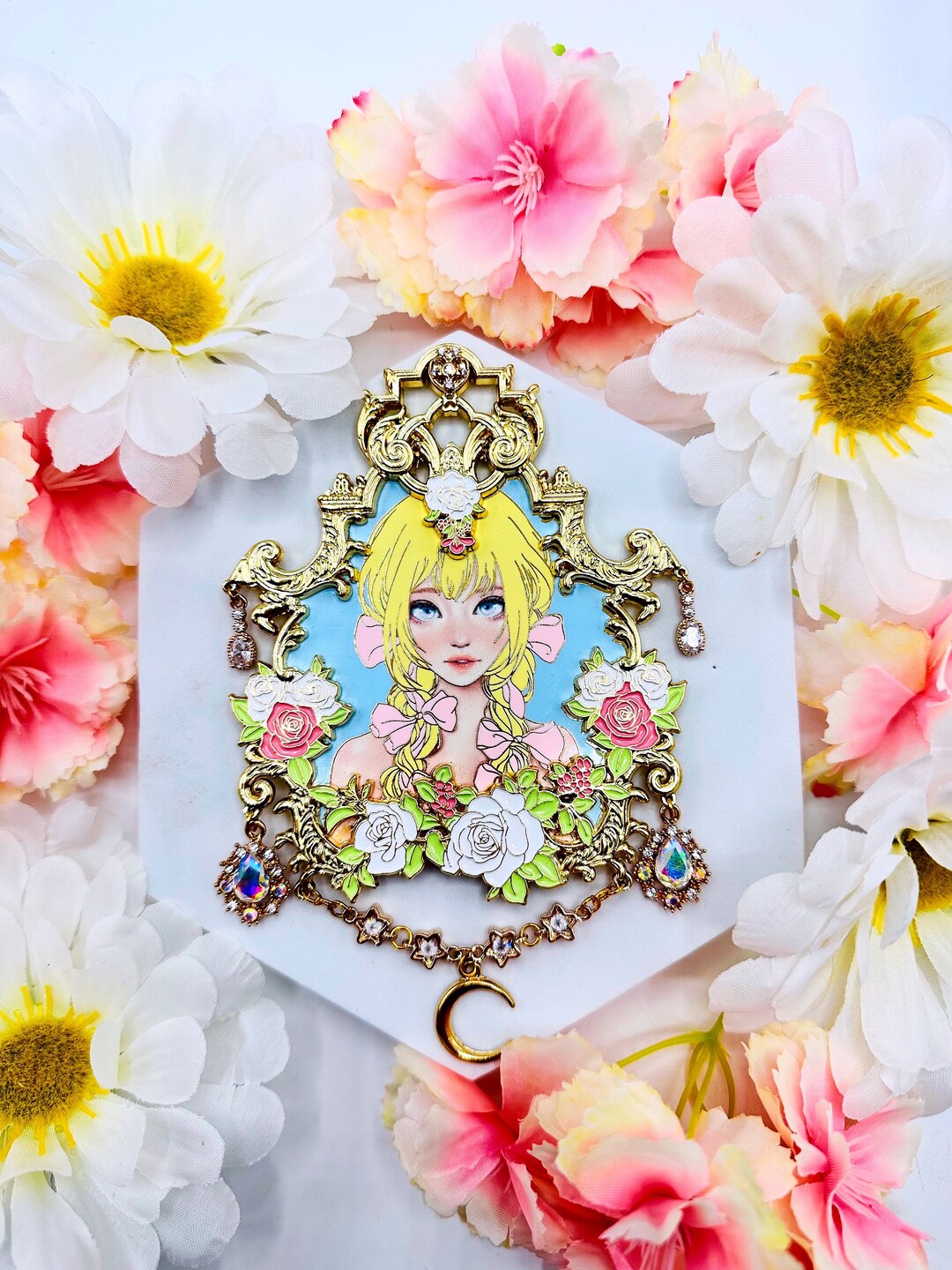 Limited Edition Huge Double Enamel Pin With Gold Plated Jewelry - Etsy