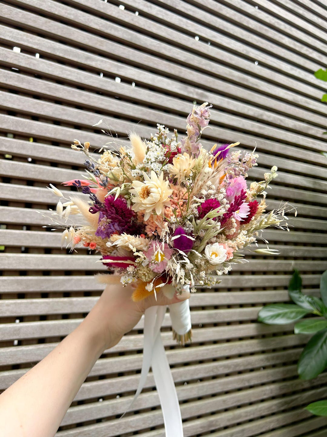 Set Bridal Bouquet "sunny Peach Farm" Hair Wreath Pin Wedding Bridal ...