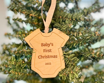 Baby's First Christmas Ornament Vinyl Sticker Decal - Etsy
