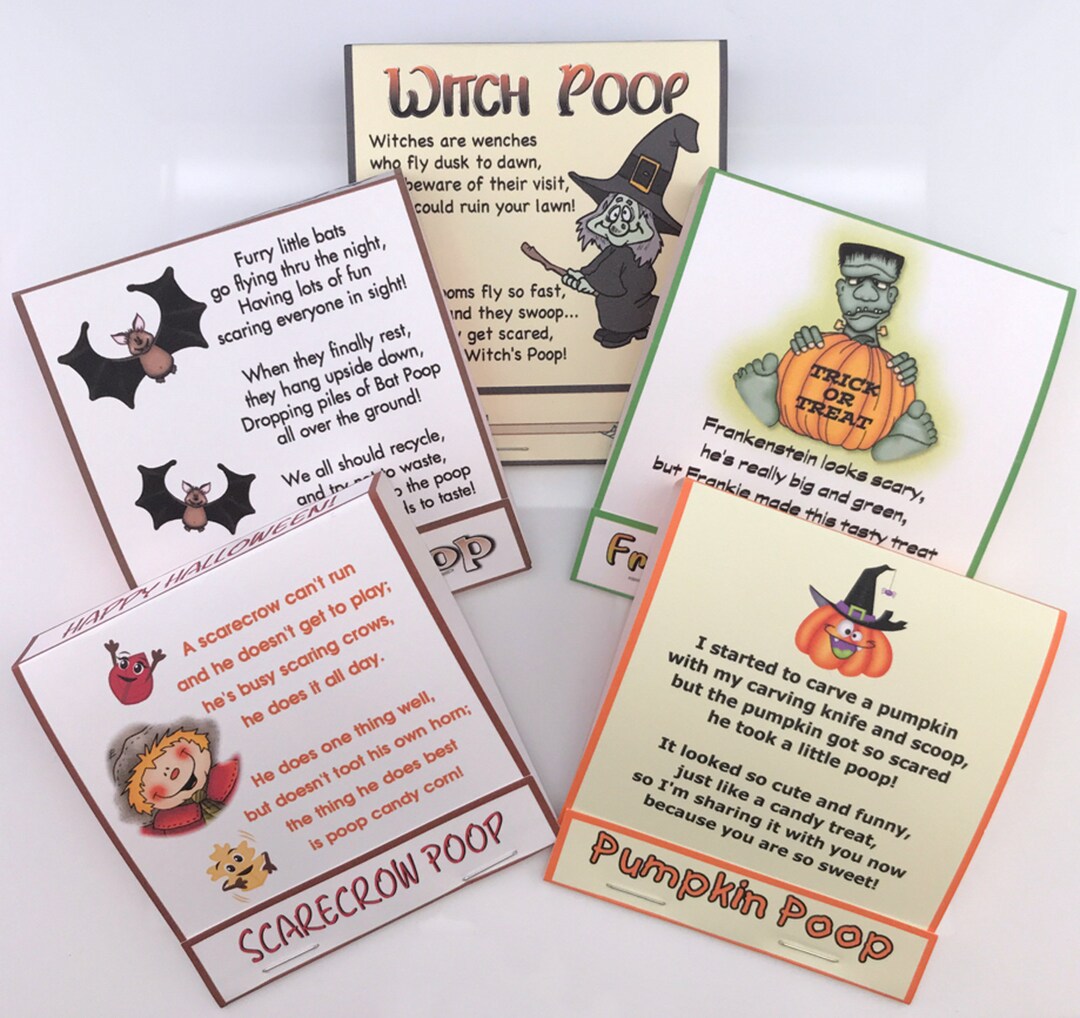 Halloween Bundle, Frankenstein Poop, Bat Poop, Witch Poop, Pumpkin Poop ...