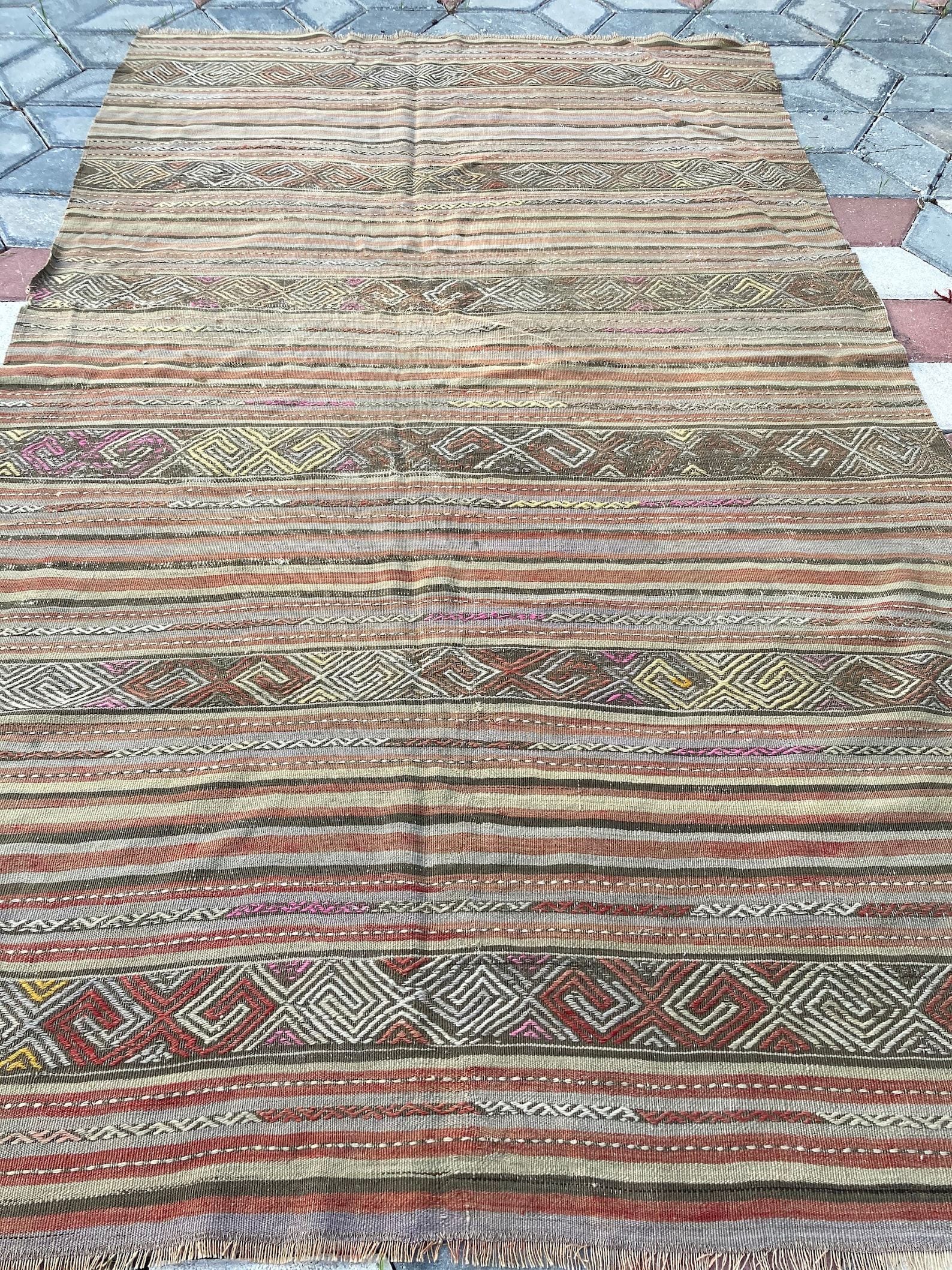 Pastel Color Rug 4.6 x 7.9 Ft 1.40x2.42 Turkish Area Rug / | Etsy