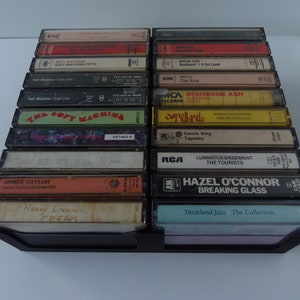 Audio Cassette Tape Tray (holds 20 Tapes, 2x10) Storage/holder/stand ...