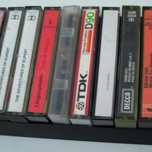 Audio Cassette Tape Tray (holds 10 Tapes, 1x10) Storage/holder/stand ...