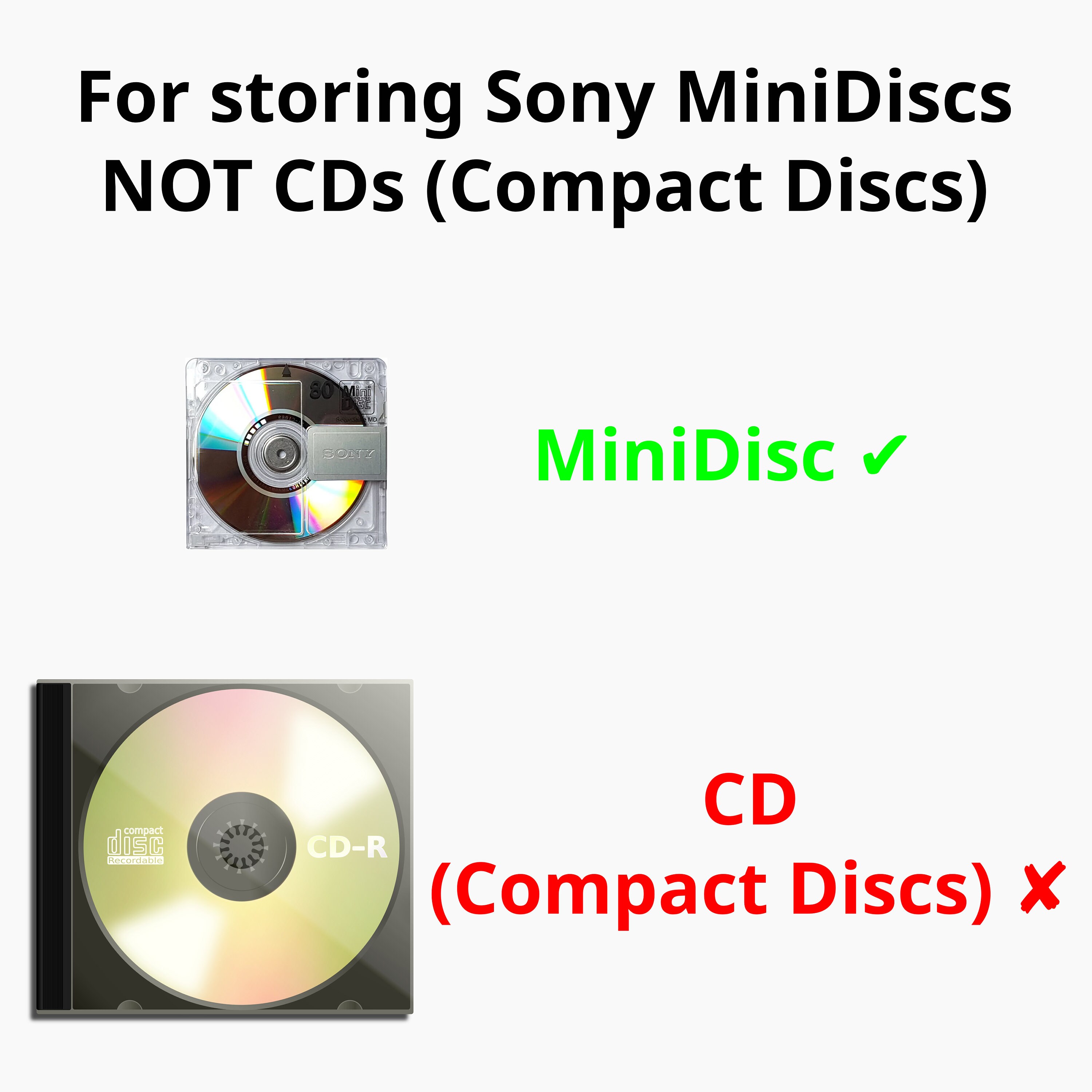 Minidiscs Not in Cases Tray (holds 60 Discs) Storage/holder/stand/rack ...