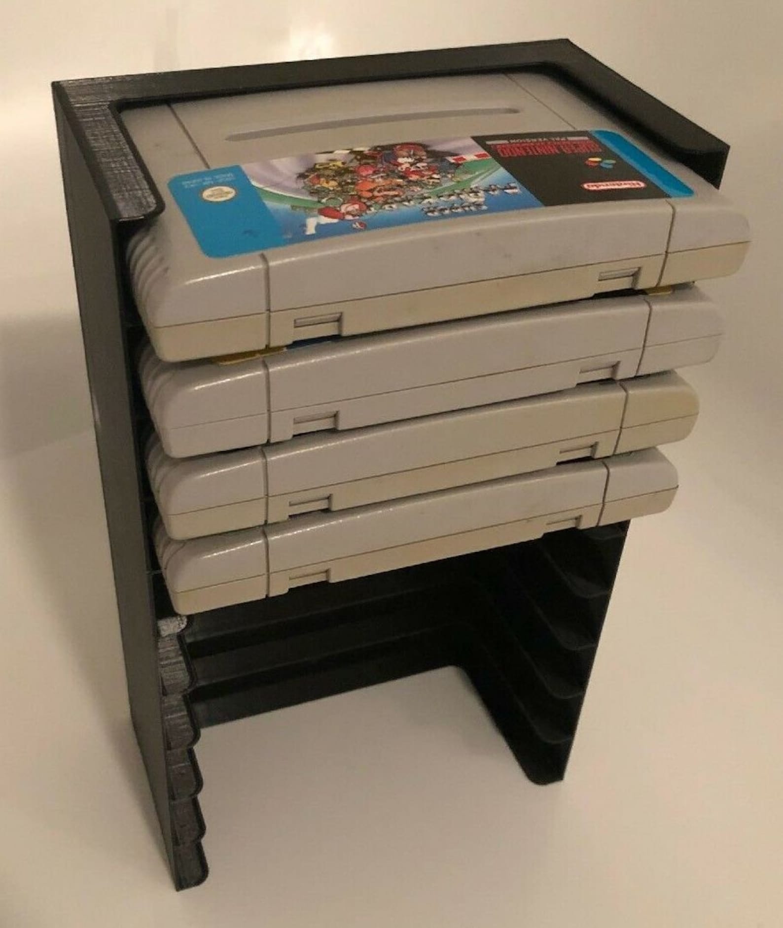 Super Nintendo SNES Game Cartridge Tray (holds 10) Rack/stand/storage ...